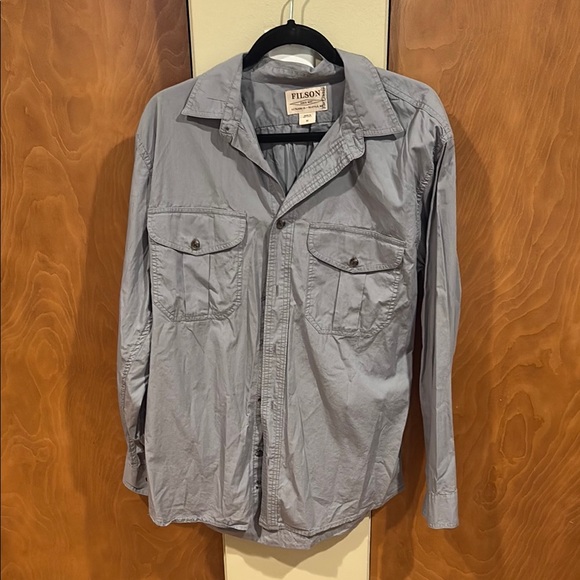 Filson | Shirts | Filson Gray Mens Double Pocket Button Down Shirt ...
